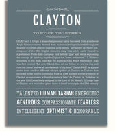 Clayton | Name Art Print – Name Stories