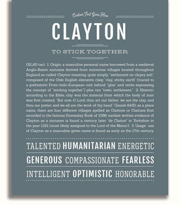 Clayton | Name Art Print – Name Stories