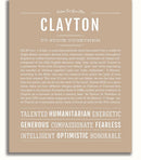 Clayton | Name Art Print – Name Stories