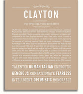 Clayton | Name Art Print – Name Stories
