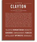 Clayton | Name Art Print – Name Stories