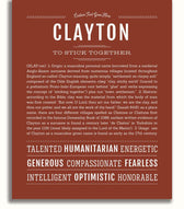 Clayton | Name Art Print – Name Stories