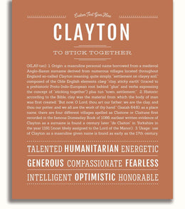 Clayton | Name Art Print – Name Stories
