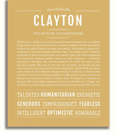 Clayton | Name Art Print – Name Stories