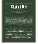 Clayton | Name Art Print – Name Stories