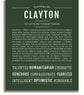 Clayton | Name Art Print – Name Stories