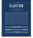 Clayton | Name Art Print – Name Stories