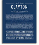 Clayton | Name Art Print – Name Stories