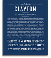 Clayton | Name Art Print – Name Stories