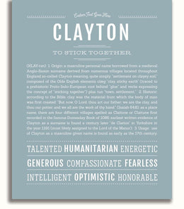Clayton | Name Art Print – Name Stories