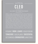 Cleo Personalized Name Meaning Art Prints – Name Stories