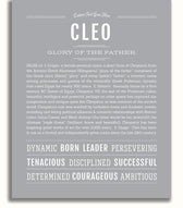 Cleo Personalized Name Meaning Art Prints – Name Stories