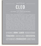 Cleo Personalized Name Meaning Art Prints – Name Stories