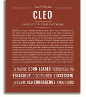 Cleo Personalized Name Meaning Art Prints – Name Stories