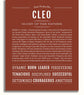 Cleo Personalized Name Meaning Art Prints – Name Stories