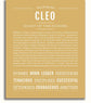 Cleo Personalized Name Meaning Art Prints – Name Stories