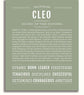 Cleo Personalized Name Meaning Art Prints – Name Stories