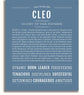 Cleo Personalized Name Meaning Art Prints – Name Stories