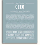 Cleo Personalized Name Meaning Art Prints – Name Stories