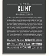 Clint | Name Art Print – Name Stories