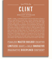 Clint | Name Art Print – Name Stories