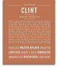 Clint | Name Art Print – Name Stories