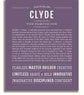 Clyde Personalized Name Meaning Art Prints – Name Stories