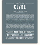 Clyde Personalized Name Meaning Art Prints – Name Stories