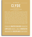 Clyde Personalized Name Meaning Art Prints – Name Stories