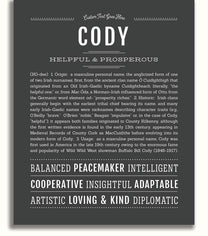 Cody | Name Art Print – Name Stories