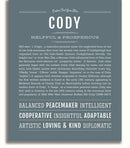 Cody | Name Art Print – Name Stories