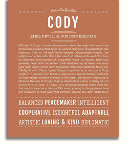 Cody | Name Art Print – Name Stories