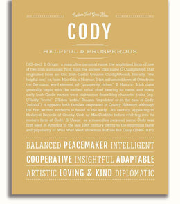 Cody | Name Art Print – Name Stories