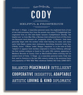Cody | Name Art Print – Name Stories