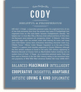 Cody | Name Art Print – Name Stories