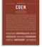 Coen | Name Art Print – Name Stories