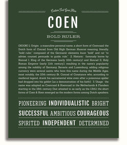 Coen | Name Art Print – Name Stories