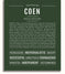 Coen | Name Art Print – Name Stories