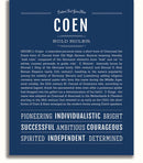 Coen | Name Art Print – Name Stories