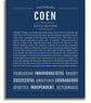 Coen | Name Art Print – Name Stories