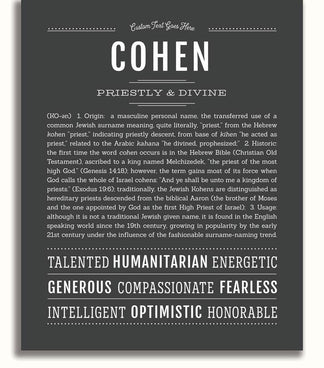 Cohen | Name Art Print – Name Stories