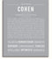 Cohen | Name Art Print – Name Stories