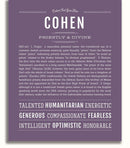 Cohen | Name Art Print – Name Stories