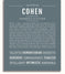 Cohen Personalized Name Meaning Art Prints – Name Stories