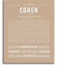 Cohen | Name Art Print – Name Stories
