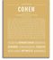 Cohen | Name Art Print – Name Stories