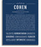 Cohen Personalized Name Meaning Art Prints – Name Stories