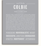 Colbie | Name Art Print – Name Stories