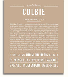 Colbie | Name Art Print – Name Stories