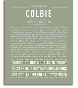 Colbie | Name Art Print – Name Stories